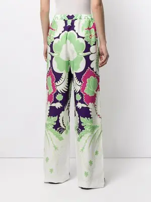 Valentino Garavani Printed Wide-leg Trousers