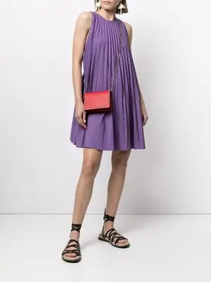 Valentino Garavani Pleated Sleeveless Mini Dress