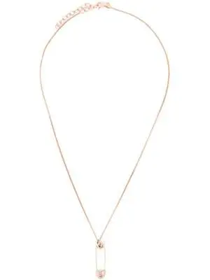 TRUE ROCKS Safety Pin Necklace - Metallic