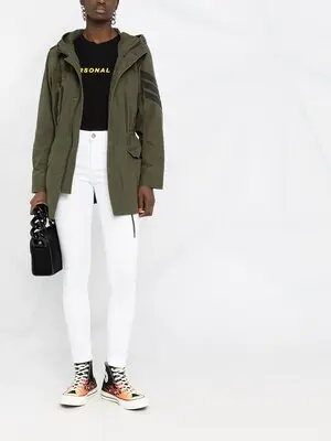 Karl Lagerfeld Embroidered Logo Skinny Jeans