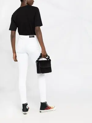 Karl Lagerfeld Embroidered Logo Skinny Jeans