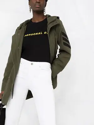 Karl Lagerfeld Embroidered Logo Skinny Jeans