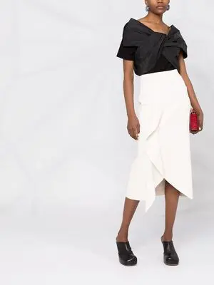 Alexander McQueen Draped Pencil Skirt