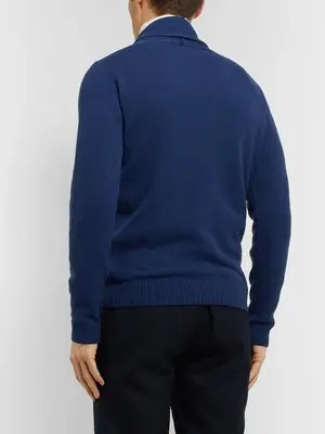 John Smedley Patterson Shawl-collar Merino Wool And Cashmere-blend Cardigan