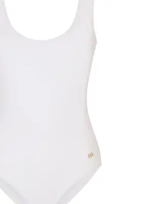 Dolce & Gabbana Logo Swimsuit - White