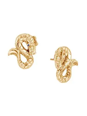 JOHN HARDY John Hardy 18kt Yellow Gold Legends Naga Sapphire Stud Earrings