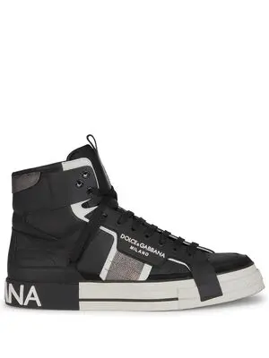 Dolce & Gabbana High-top Lace-up Sneakers - Black