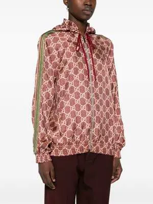 Gucci Gg Supreme Silk Jacket - Red