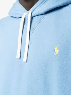 Polo Ralph Lauren Relaxed-fit Hoodie With Embroidered Logo - Blue