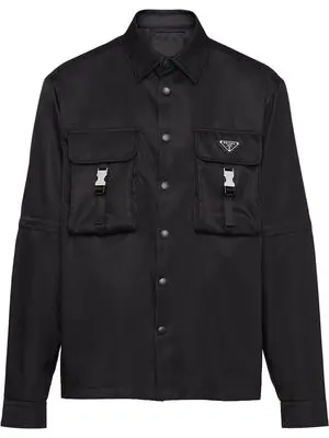 Prada Re-nylon Triangle-logo Shirt