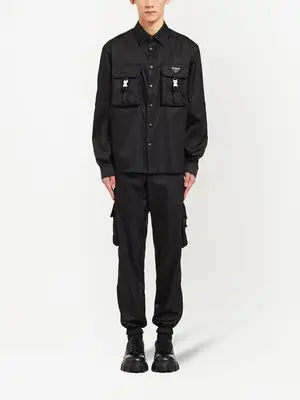 Prada Re-nylon Triangle-logo Shirt