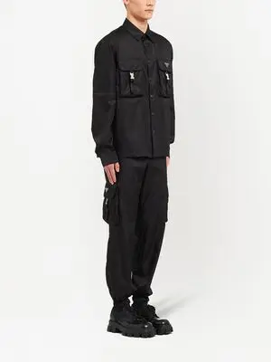 Prada Re-nylon Triangle-logo Shirt
