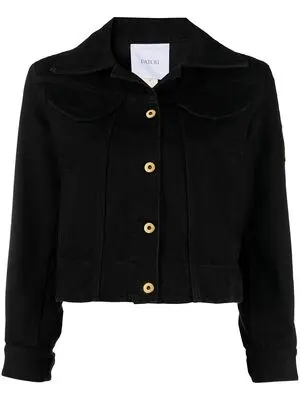 PATOU Cropped Organic Denim Jacket
