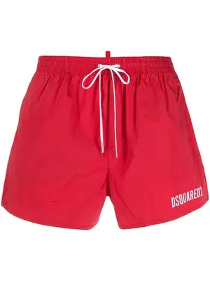 Dsquared2 Icon Drawstring Swim Shorts - Red