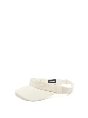 Jacquemus Jacquemus - Visiere Soleil Cotton-blend Visor - Womens - Cream - Cream