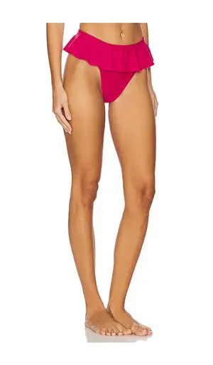 MONTCE Tamarindo Ruffle Bikini Bottom - Raspberry