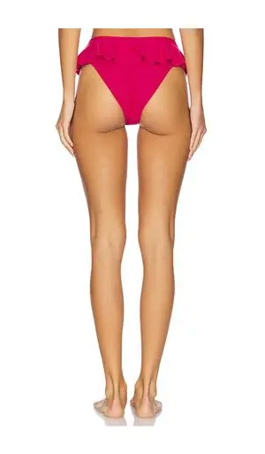 MONTCE Tamarindo Ruffle Bikini Bottom - Raspberry
