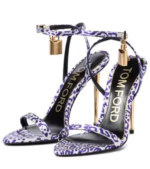 TOM FORD Padlock Leopard-print Sandals