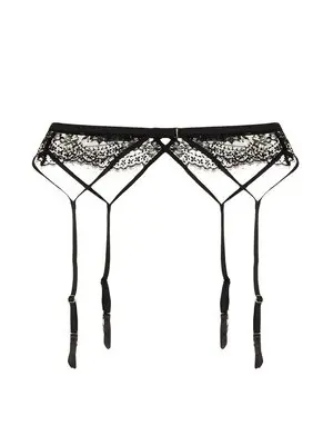 FLEUR DU MAL Frankie Lace Strappy Garter - Black