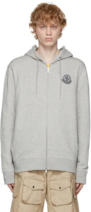 Moncler Moncler Genius 2 Moncler 1952 Grey Logo Zip-Up Hoodie - Complete Price