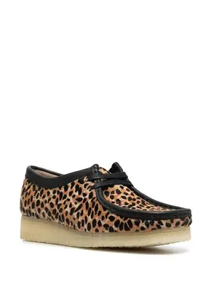 Clarks Wallabee Leopard-print Shoes - Brown