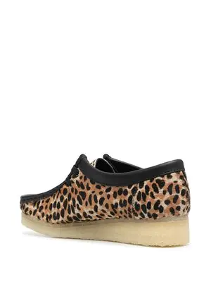 Clarks Wallabee Leopard-print Shoes - Brown