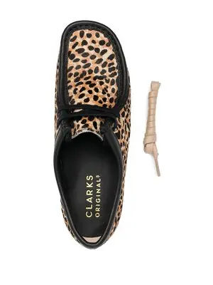 Clarks Wallabee Leopard-print Shoes - Brown