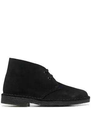 Clarks Suede Desert Boots - Black