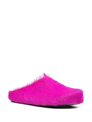 Marni Fussbet Calf-hair Sabot Mules - Pink