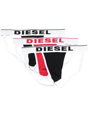 DIESEL Logo Jockstrap Brief Pack - Black