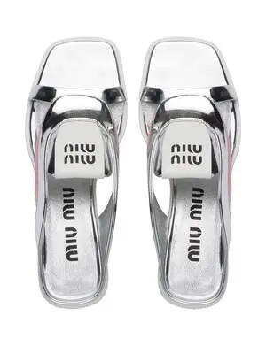 Miu Miu Metallic Technical Sandals