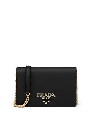 Prada Logo-lettering Saffiano Leather Shoulder Bag