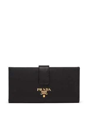 Prada Large Logo Plaque Wallet
