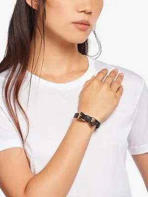 Prada Saffiano Leather Bracelet - Gold