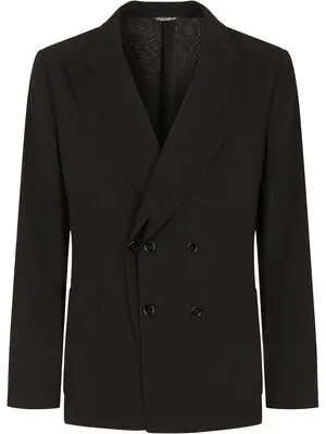 Dolce & Gabbana Double-lapel Wool Jacket - Black