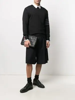 Thom Browne Merino Wool 4-bar Crewneck Pullover