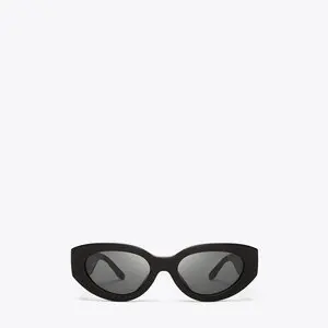 Tory Burch Tory Burch Kira Cat-Eye Sunglasses Black/solid Grey