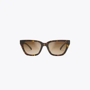 Tory Burch Kira Cat-Eye Sunglasses Dark Tortoise