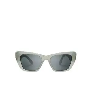 Tory Burch Kira Cat-eye Sunglasses - Milky Grey Green/dark Grey