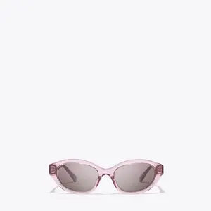 Tory Burch Kira Cat-eye Sunglasses - Transparent Pink/dark Brown