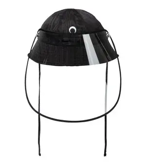 MARINE SERRE Bucket Hat With Visor - Black