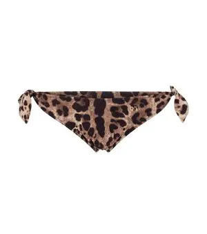 Dolce & Gabbana Dolce&Gabbana Leopard-Print Bikini Bottom Beige