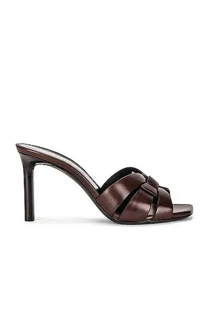 Saint Laurent Tribute Mules In Brown