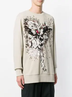 IH NOM UH NIT Embroidered Wolf Sweatshirt