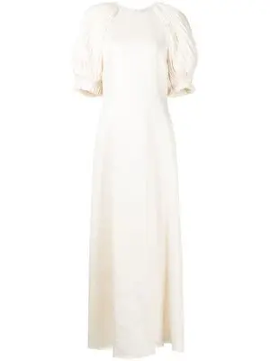 Gabriela Hearst Puga Puff-sleeve Dress