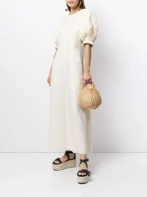 Gabriela Hearst Puga Puff-sleeve Dress