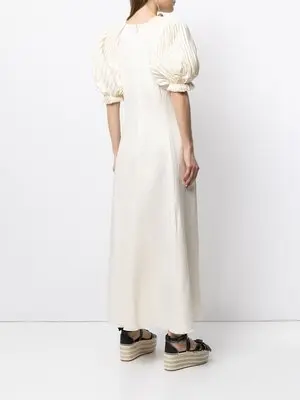 Gabriela Hearst Puga Puff-sleeve Dress