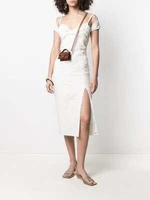 Jacquemus Broderie Anglaise Midi Sundress - White