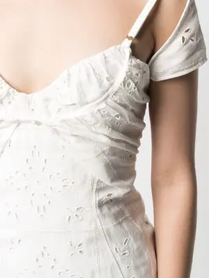 Jacquemus Broderie Anglaise Midi Sundress - White