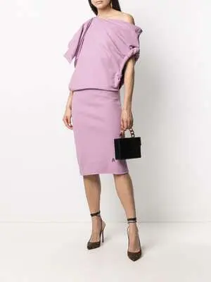 Attico Off-shoulder Midi Dress